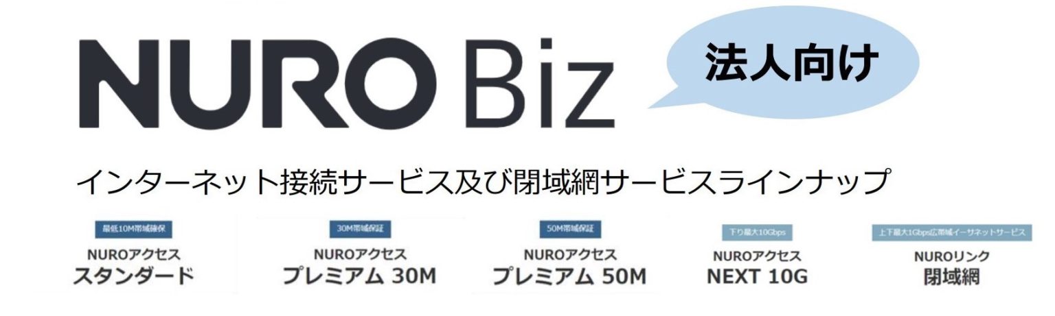 ビジネス利用「NURO Biz」のプランや通信速度をご紹介 - 福岡情報ビジネスセンター | DX推進とシステム開発で企業成長を支援